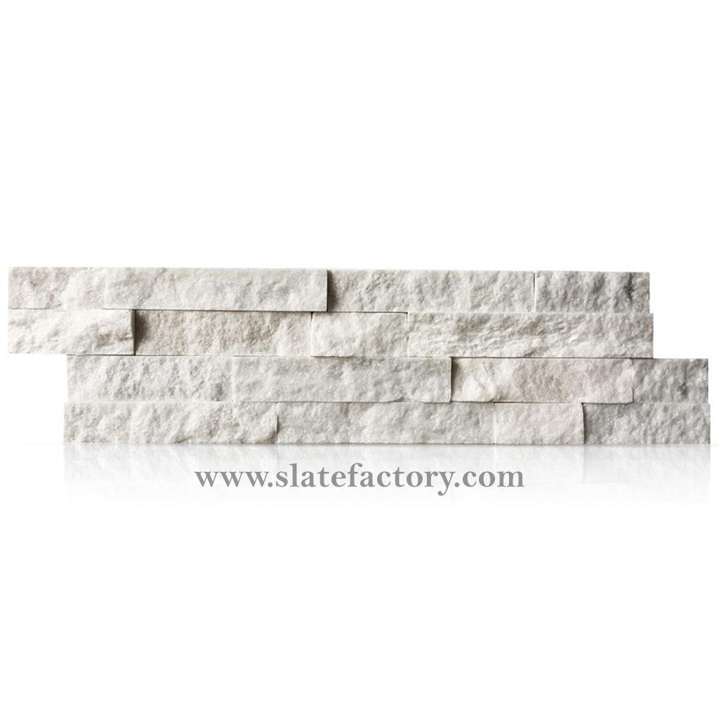 Arctic White Ledger Panels | Ledger Stone Corners | Fireplace Design ...
